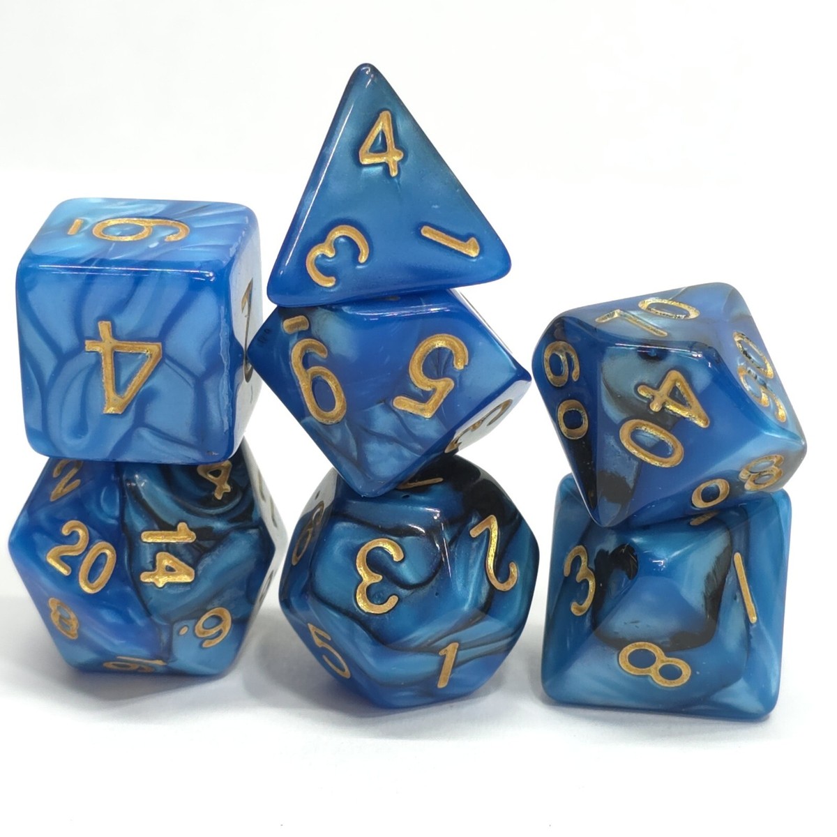 Polyhedral Dice Blue Blue)10PCS Polyhedral Dice Set Plastic 20 Sided