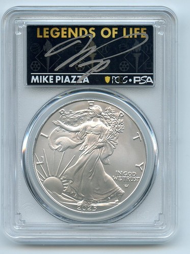 2025 $1 American Silver Eagle 1oz PCGS MS70 FS Legends of Life Mike ...