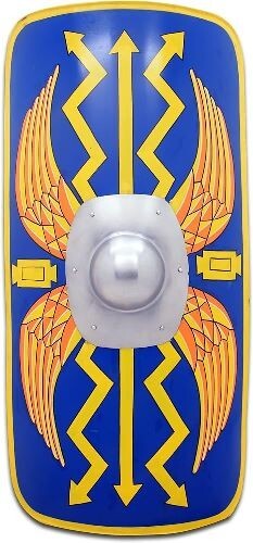 Medieval Warrior Roman Armor Legion Scutum Functional Blue Shield 18G ...