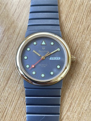 Bulova Watch Quartz Titanium Swiss Made Gray Dial 10ATM day-date For ...