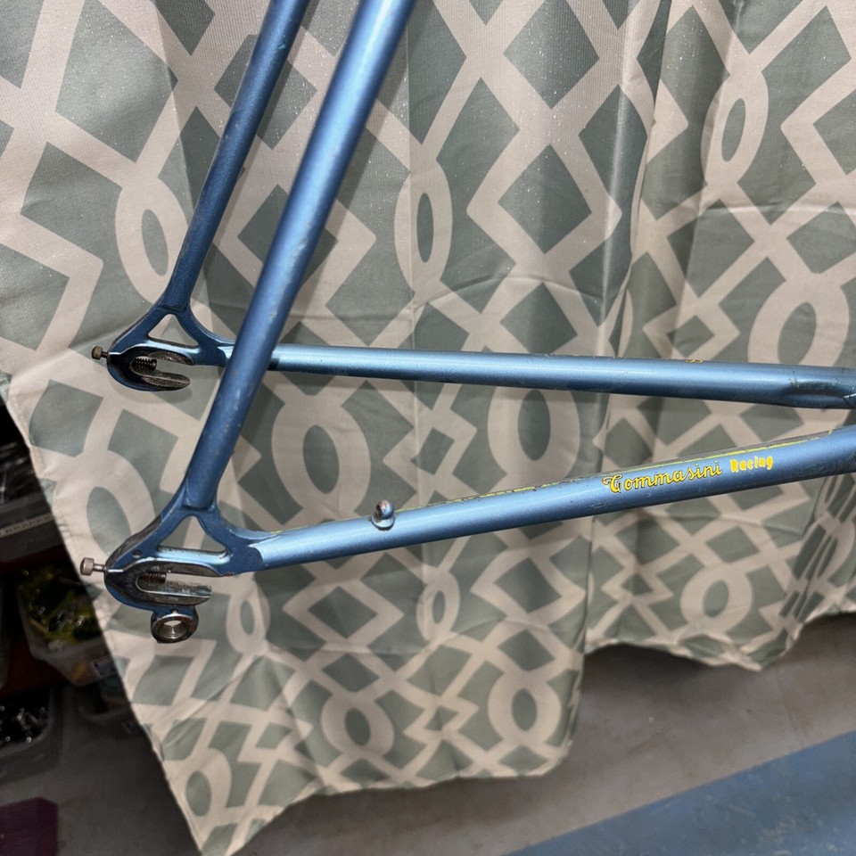 TOMMASINI STEEL FRAME VINTAGE ROAD RACING BICYCLE LUGED CAMPAGNOLO 58cm ...