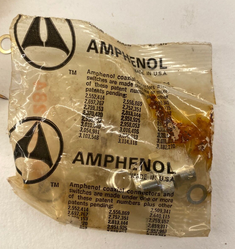AMPHENOL UG-88/U OEM RF BNC 50OHM STRAIGHT CLAMP PLUG RG58 RG141 RG400 ...
