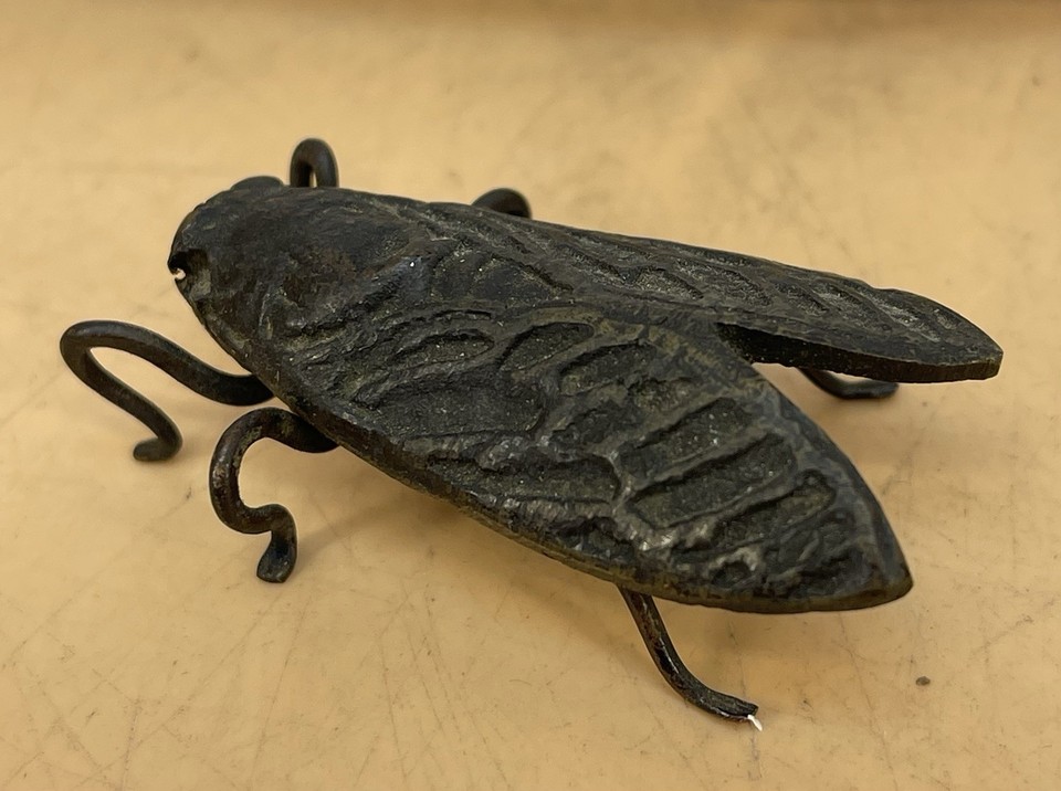 Japanese Meiji Period Bronze Insect Okimono- Cicada | eBay