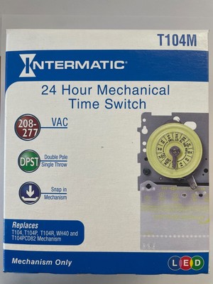 INTERMATIC T104M 24-Hour Mechanical Time Switch Mechanism Only 208-277V ...