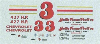 Winscals #3 Holly Farms Poultry 1963-Junior Johnson Nascar decal | eBay