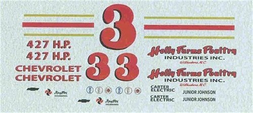 Winscals #3 Holly Farms Poultry 1963-Junior Johnson Nascar decal | eBay