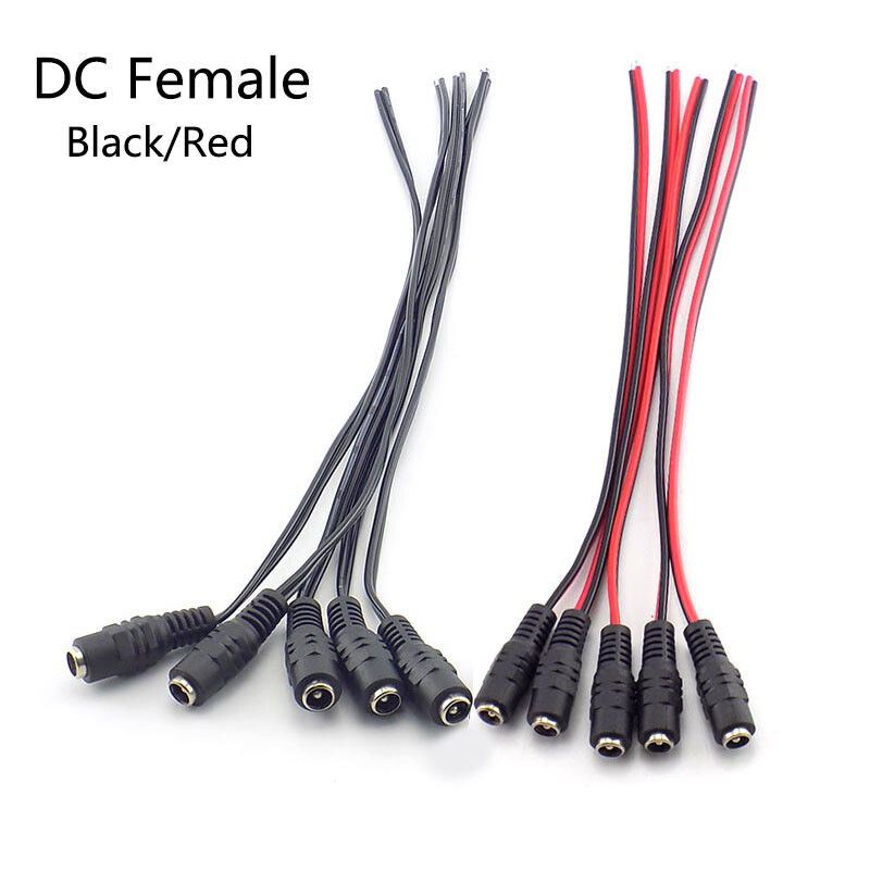 12V DC Female Male Connector adapter 5.5x2.1mm plug cable power supply ...