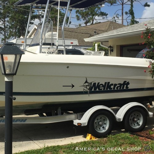 Wellcraft Graphic Boat Yacht Replacement Decals 2PC Set Vinyl New 40 ...
