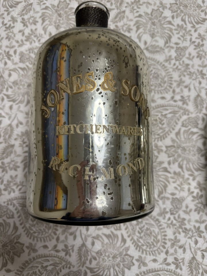 Jones & Sons Uttermost Glass Jars Vases Set Of 2 Mercury Style Glass ...