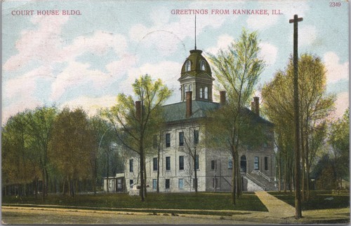 Kankakee Illinois Court House Building 1909 | eBay