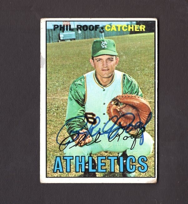 1967 Topps SIGNED # 129 Phil Roof Kansas City A's autographed FREE ...