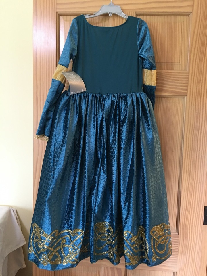 NWT Disney Store Merida Costume Girls Dress Up 7/8 Brave | eBay