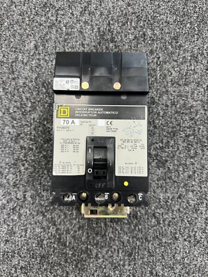 SQUARE D FH36070 3P 70 AMP 600V I LINE CIRCUIT BREAKER | eBay
