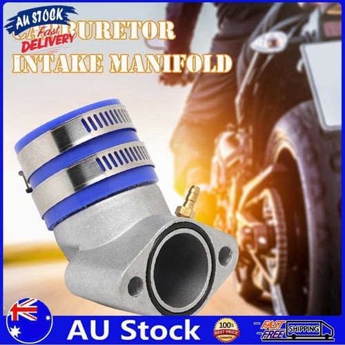 AU Aluminum Carburetor Frosted Intake Pipe Adapter Manifold Interface ...
