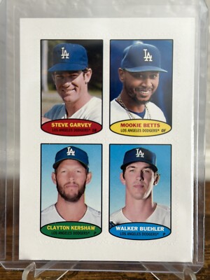 2023 Topps Heritage 1974 Stamps Garvey Kershaw Betts Buehler LA Dodgers ...
