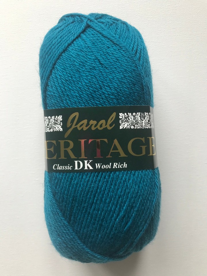 WOOLCRAFT JAROL HERITAGE Double Knitting Wool 100GRM Ball 55% Wool Very ...