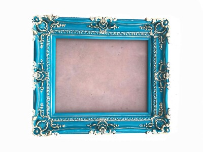 Turquoise Photo Frame Trendy Shabby Chic Picture Frame Art Print 12x16 ...