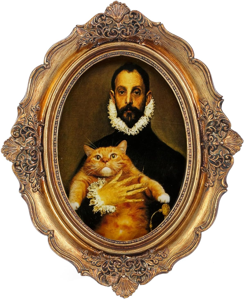 Vintage Oval Picture Frame Antique Ornate Tabletop and Wall Mounting ...