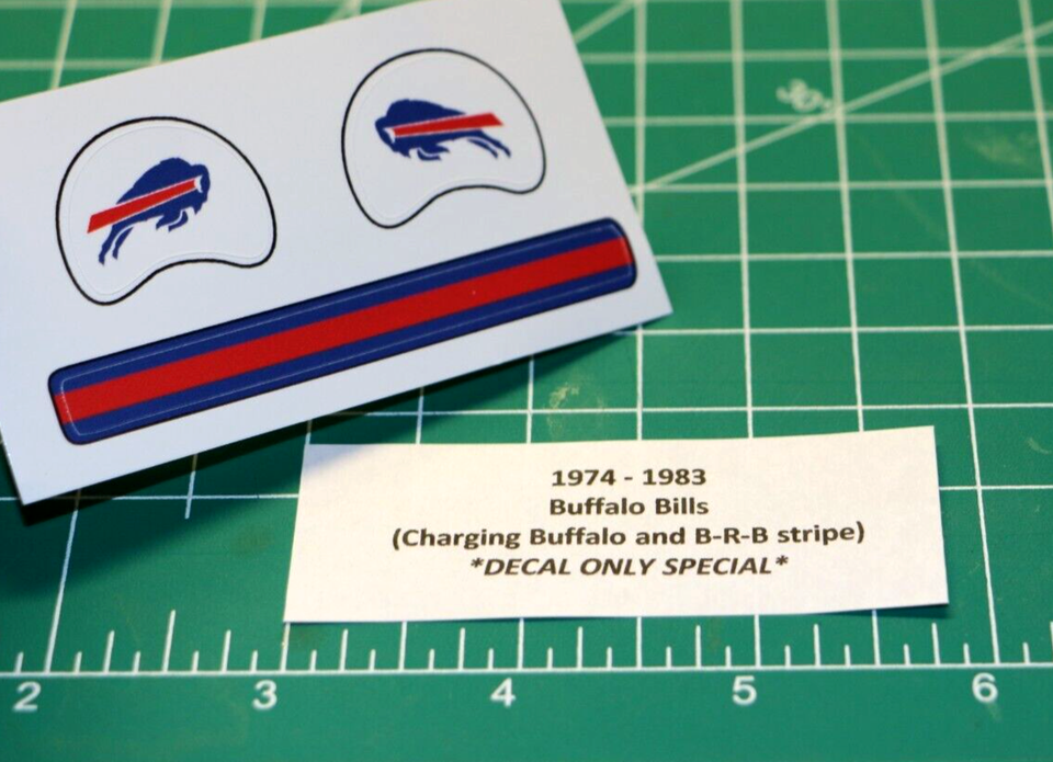 1974-1983 Buffalo Bills DIECUT Football Gumball Helmets *DECALS ONLY ...