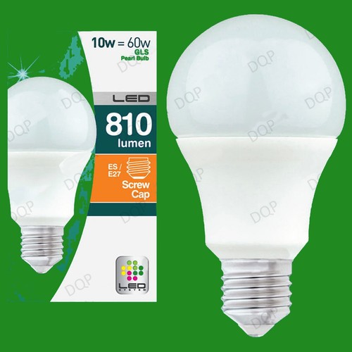 1x 10W LED Ultra Low Energy Instant On Pearl GLS Globe Light Bulb ES ...
