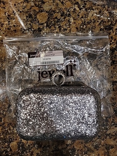 Thirty-One Jewell 14 Diamond Rings Silver Glitter Socialite Evening ...