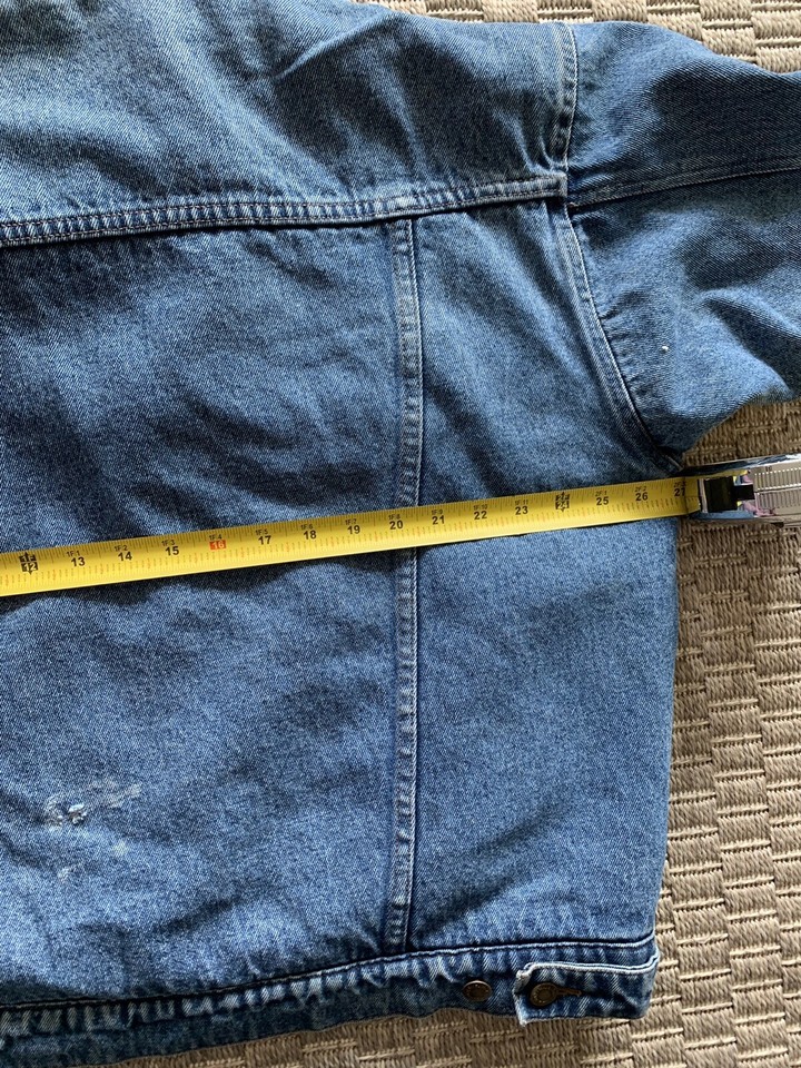 Vintage Wrangler Hero Mens Sherpa Lined Denim Trucker Jacket Coat Size ...
