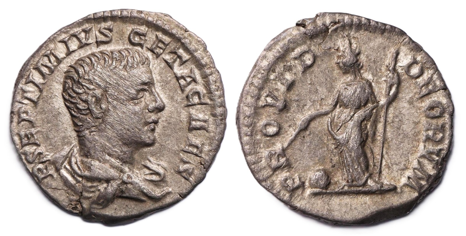 Roman - Geta as Caesar AD 197-209 Silver Denarius Rome genuine ...