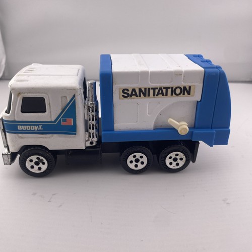Buddy L 6" Steel Sanitation Garbage Truck with Back Opening Compactor ...