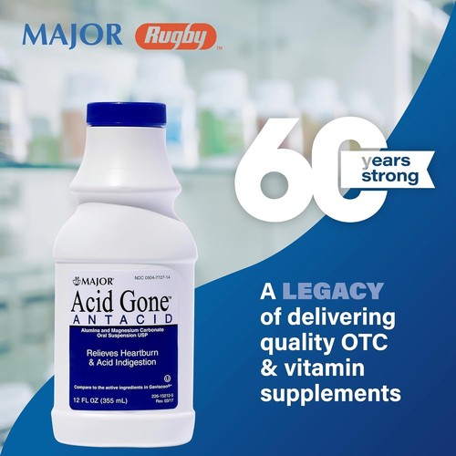 4 Pack Major Acid Gone Antacid Liquid 12 Oz (355ml) Each Fast Shipping ...