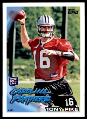 2010 Topps Tony Pike Rookie Carolina Panthers #168 1081 | eBay