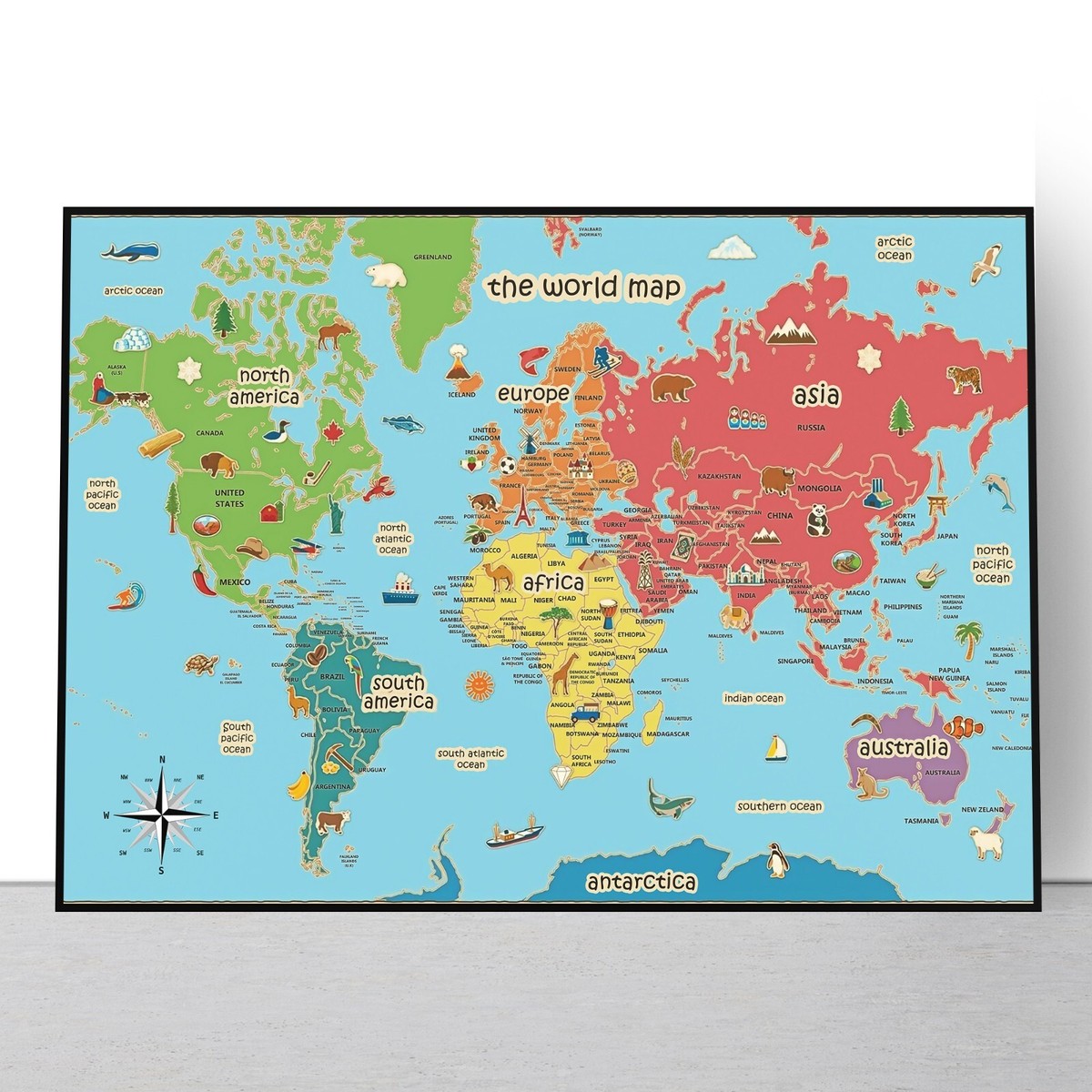 World Map Kids Printable Image Map Pictures
