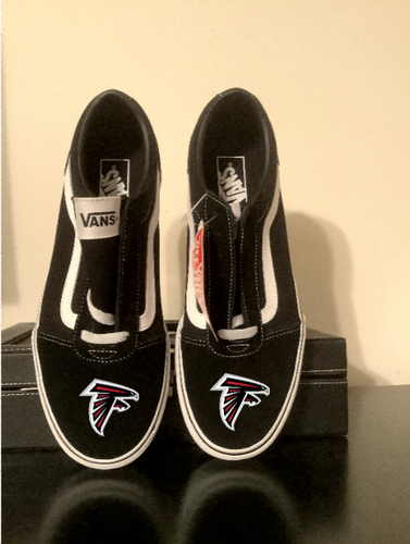Atlanta Falcons Vans Off The Wall Shoes Mens 9.5 Black Lace Up ...