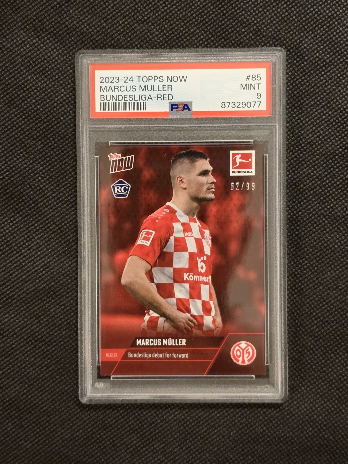 2023-24 Topps Now Bundesliga Marcus Muller FSV Mainz 05 Rookie Red #/99 PSA 9 | eBay