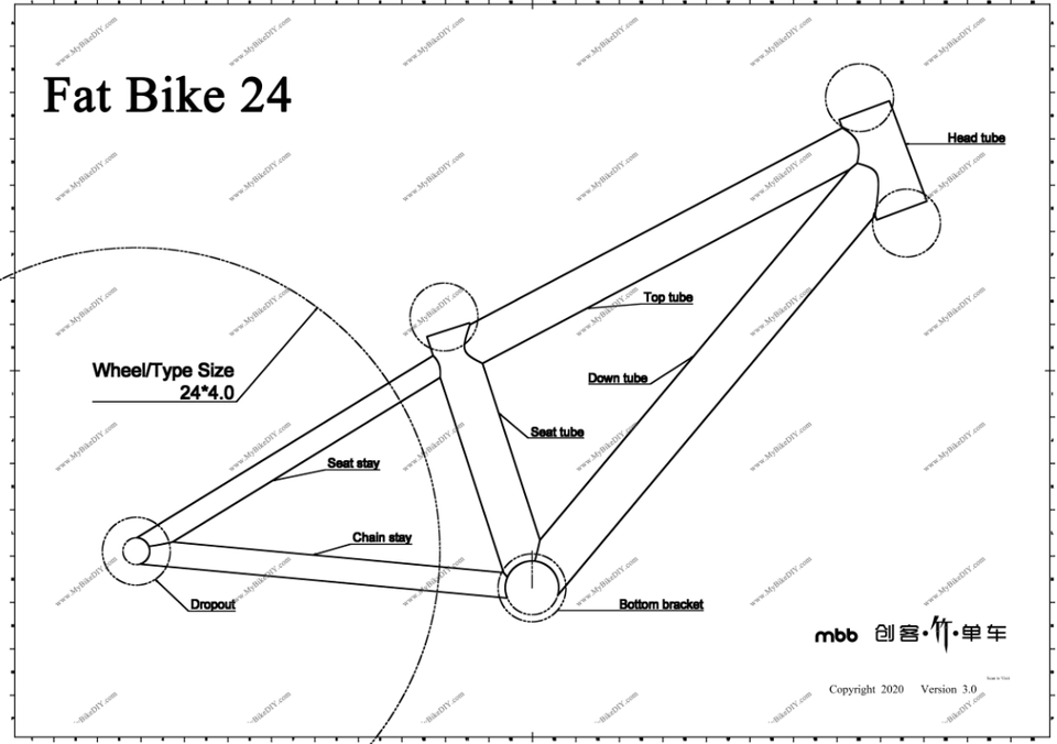 Custom Bamboo Fat Tire Bike Frame build Kit – 20", 24" & 26" Sizes | eBay