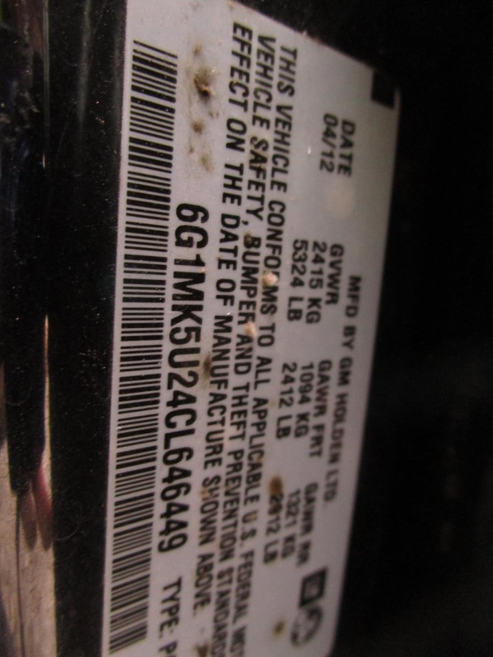 Used Front Frame Crossmember fits: 2012 Chevrolet Caprice Front Front ...