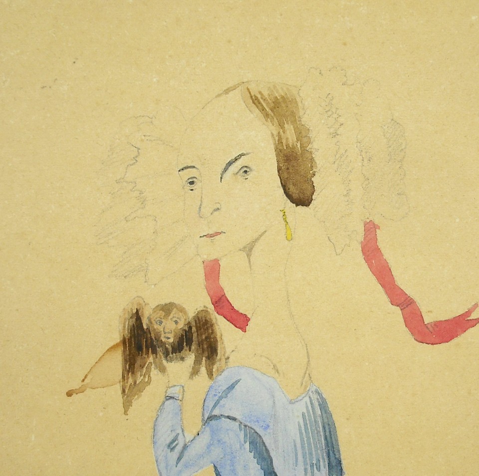 Florine And Lutine Original Caricature Drawing XIX Monogrammed To Be ...