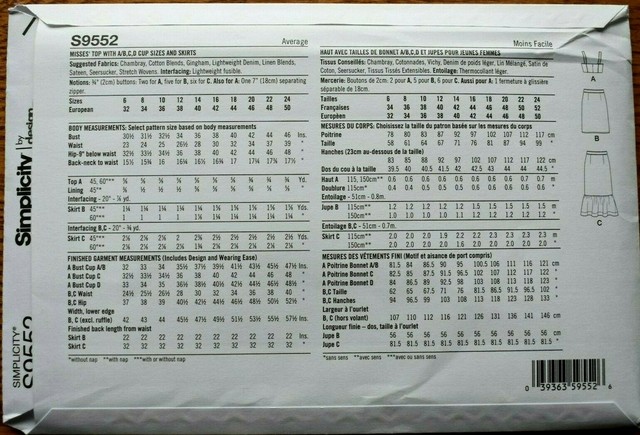 95526 Misses CropTop - Wrap Skirts MiMi G Sizes 6-14 Uncut Simplicity ...