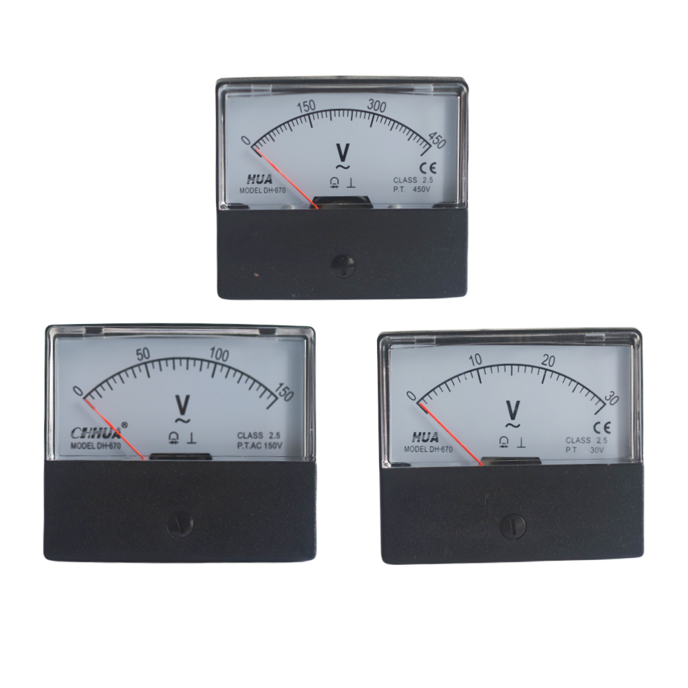 DH-670 DC AC Analog Current Panel Meter 10A 20A 50A 100A Panel Ammeter ...