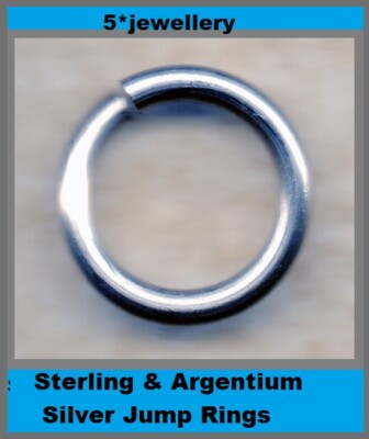 925 Sterling 940 Argentium silver jump end rings 4 to 14mm make repair ...