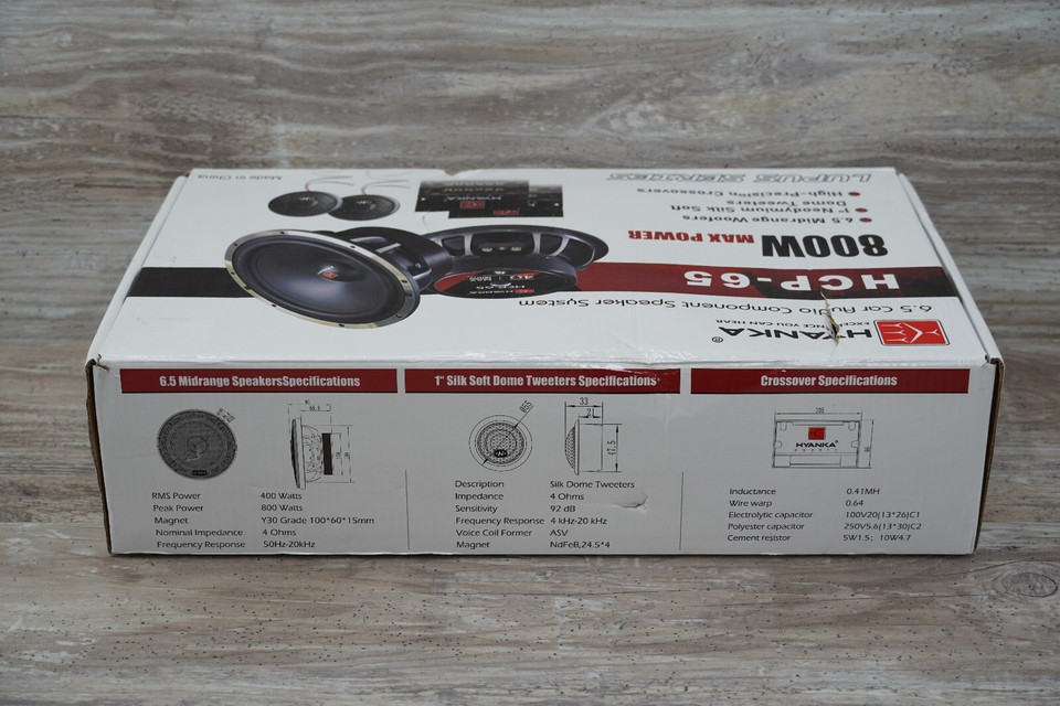 HCP-65 6.5 Component Car Speakers, 800 Watt Car Audio Stereo Door ...