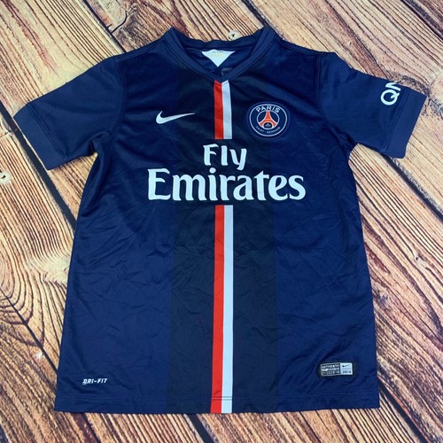 Nike Paris Saint-Germain PSG Home Soccer Jersey Fly Emirates 2014 Youth ...