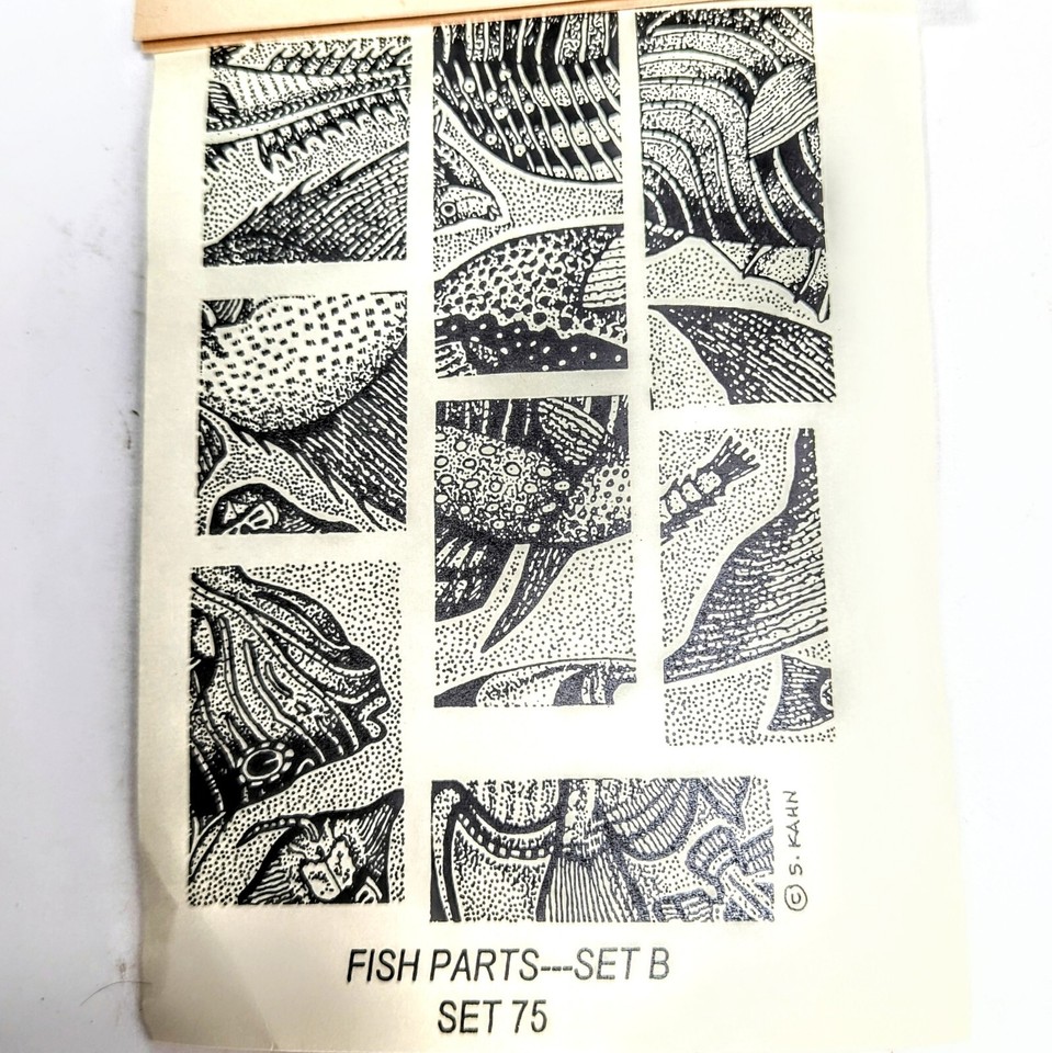 Impress me Joel and Sherrill Kahn Rubber Stamp Fish Parts B Set 75 1996 ...