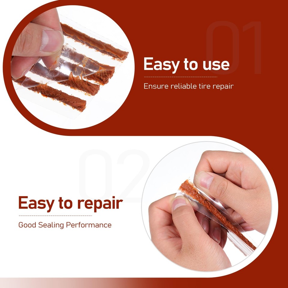 250 PCS 4" Heavy Duty Tire Repair Strings Brown Rubber Plugs for Punctures | eBay