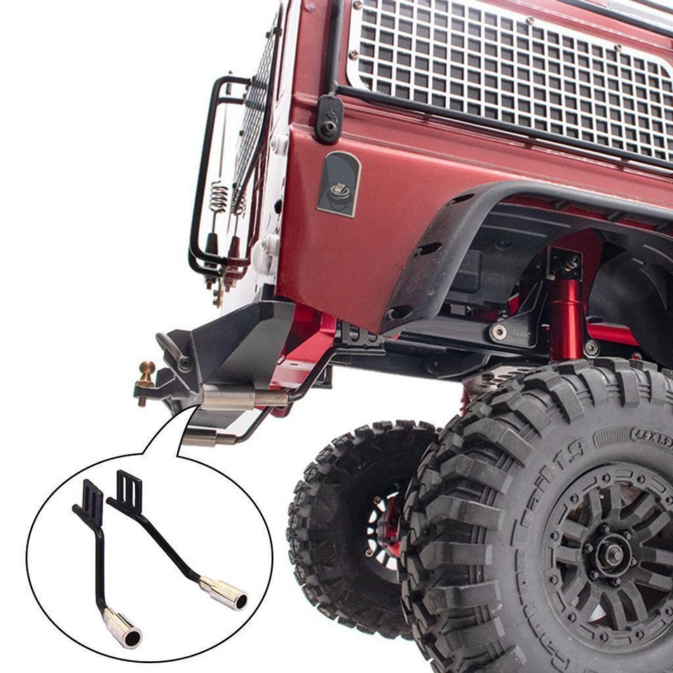 2Pieces 1/10 Scale RC Crawler Car BoDY Parts Metal Exhaust | eBay UK