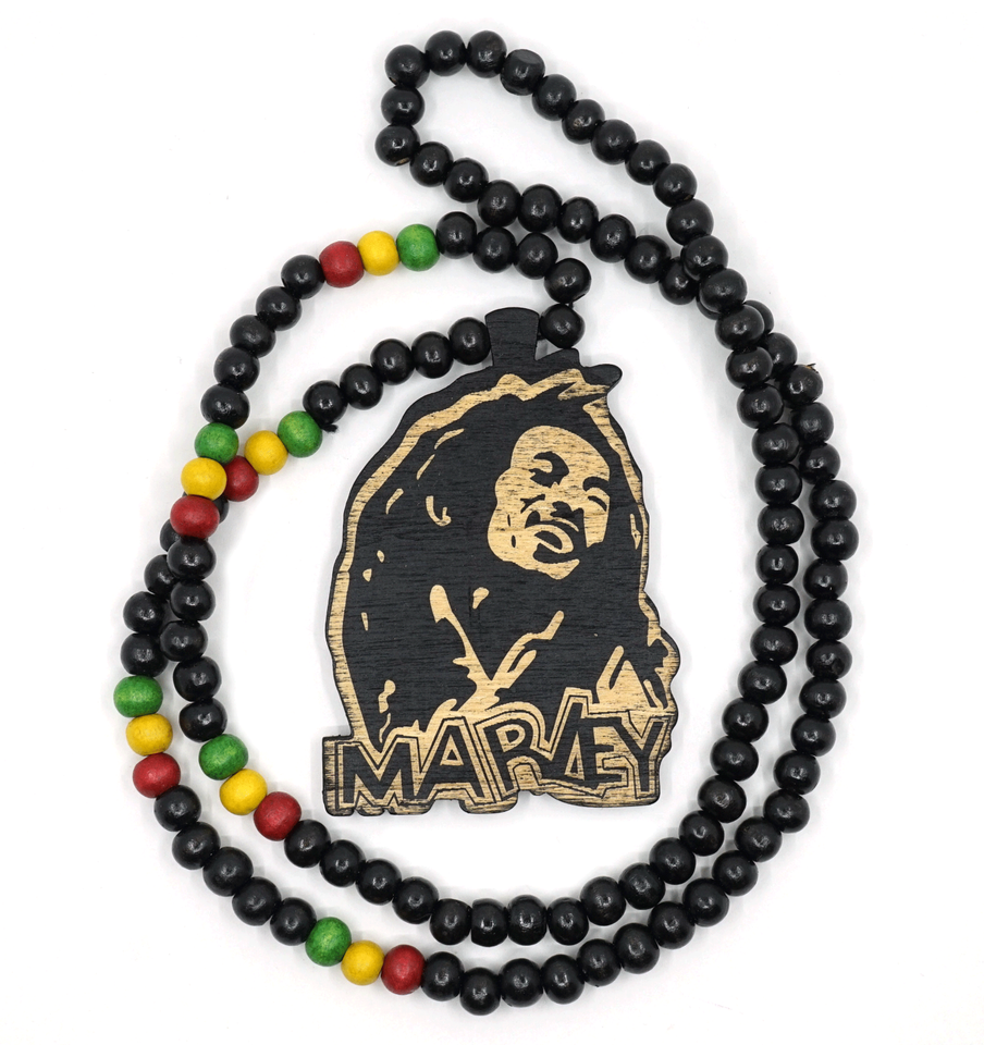 TB Wolrd Famous Reggae Singer Marley Portrait Wood Charm Rasta Fashion ...