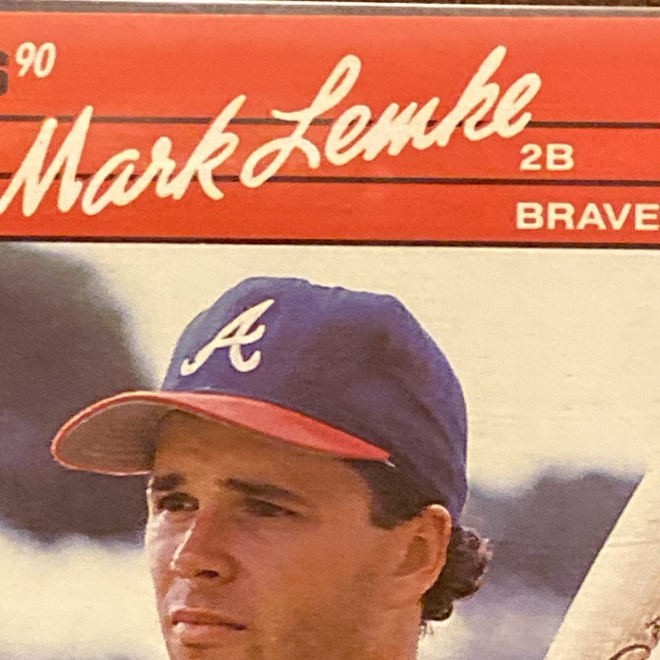 1990 Donruss Mark Lemke Braves #624 Missing “.” Error After The INC On ...