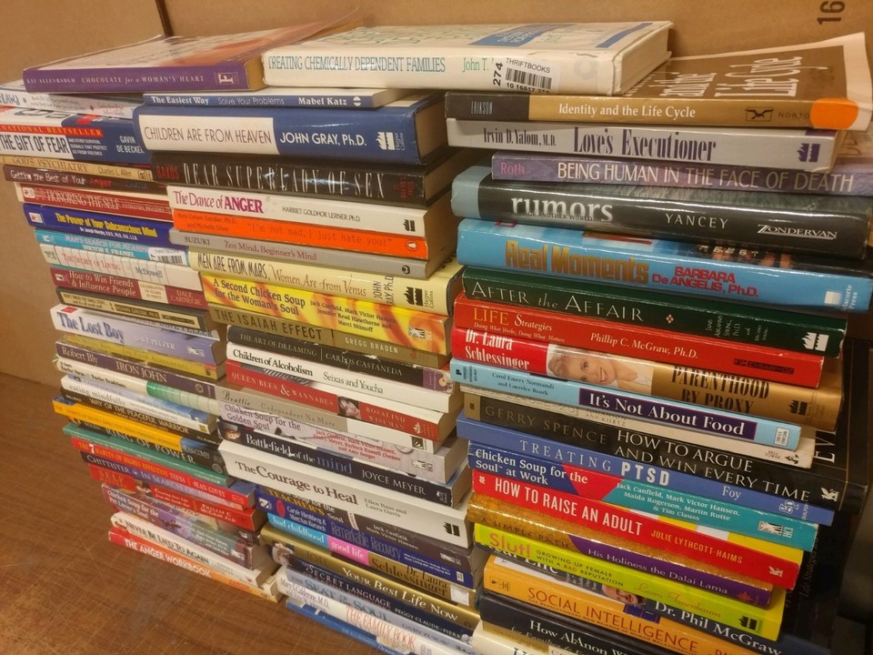 Lot of 10 PSYCHOLOGY SELF HELP ESTEEM THERAPY RECOVERY INSPIRE Book MIX ...