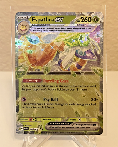 Espathra EX 006/091 Double Rare Scarlet & Violet: Paldean Fates Pokemon ...