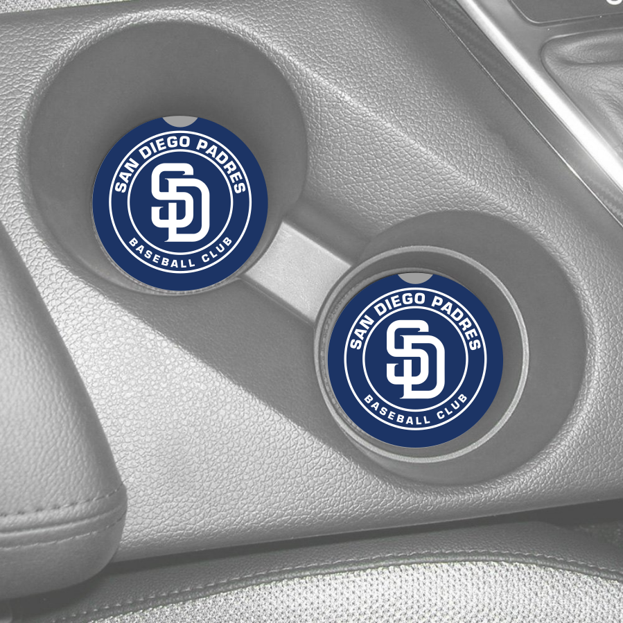 SAN DIEGO PADRES RUBBER CAR COASTERS SET (2) | eBay