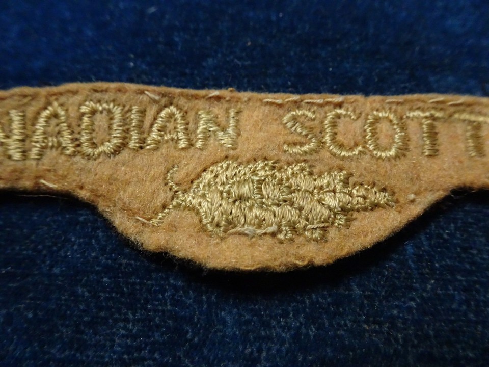 Rare Orig WW2 "Cloth" Shoulder Flash "Canadian Scottish Regt" Uniform ...